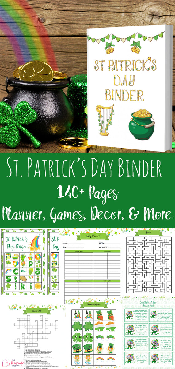 St. Patrick's Day Binder {130+ pages}| TheHousewifeModern